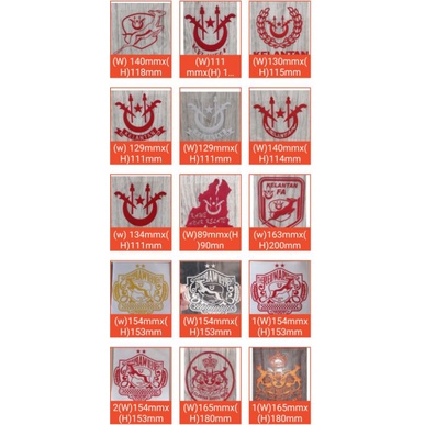 kelantan logo sticker car sticker motorcycle waterpoof pvc stickers ...