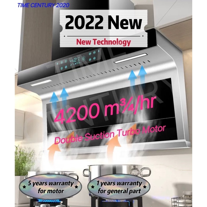 Double Suction Turbo motor Cooker Hood Kitchen Hood 4200 m³/hr New ...