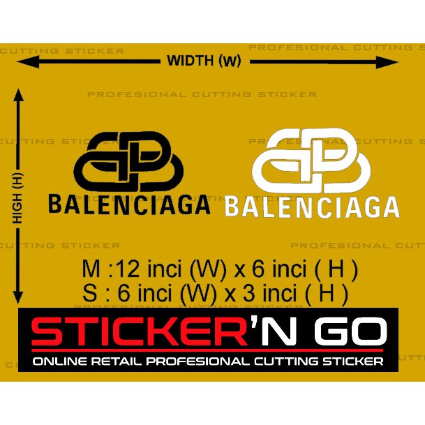 STICKER CUTTING CUSTOM BALENCIAGA DESIGN | Shopee Malaysia