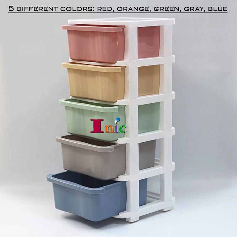 Plastic Drawer 5 Tier Storage Rack Cloth Storage Cabinet Plastic Drawer ...
