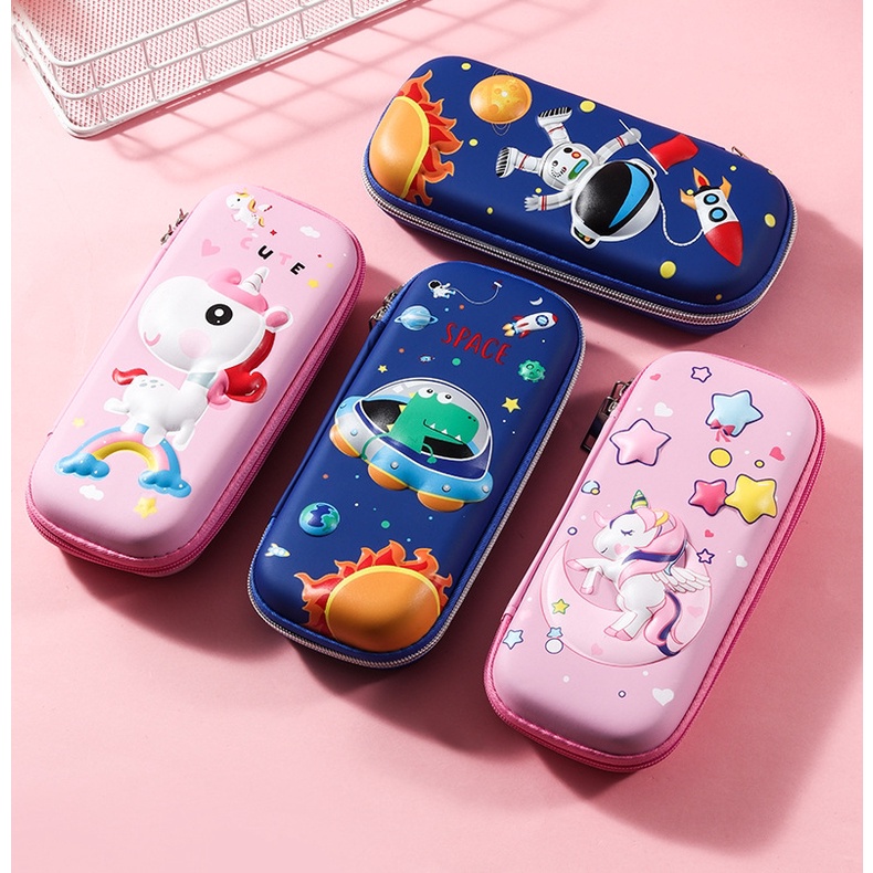 3D Cartoon Pencil Case For Kids Waterproof Kids Pencil Box Perempuan ...
