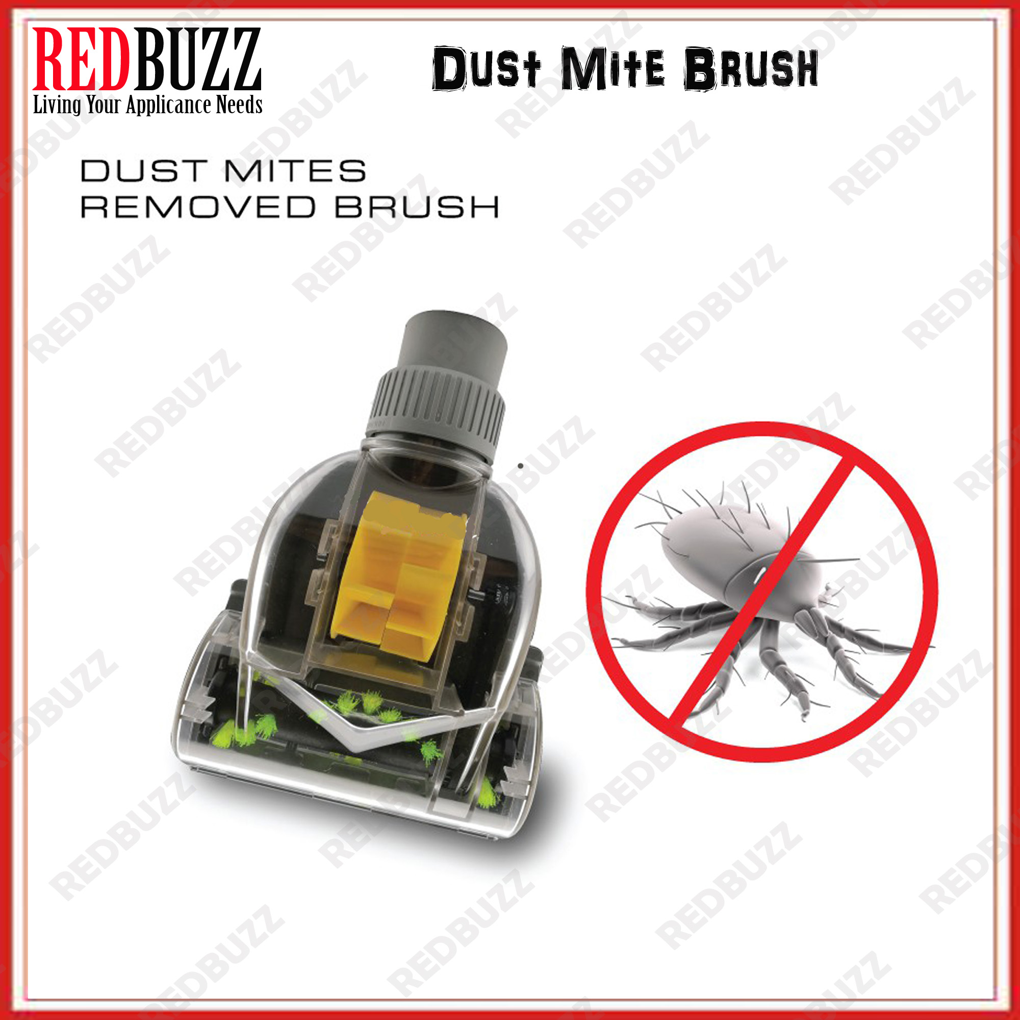 REDBUZZ Dust Mites Removed Brush Mite Brush Anti Mite Brush Vacuum ...