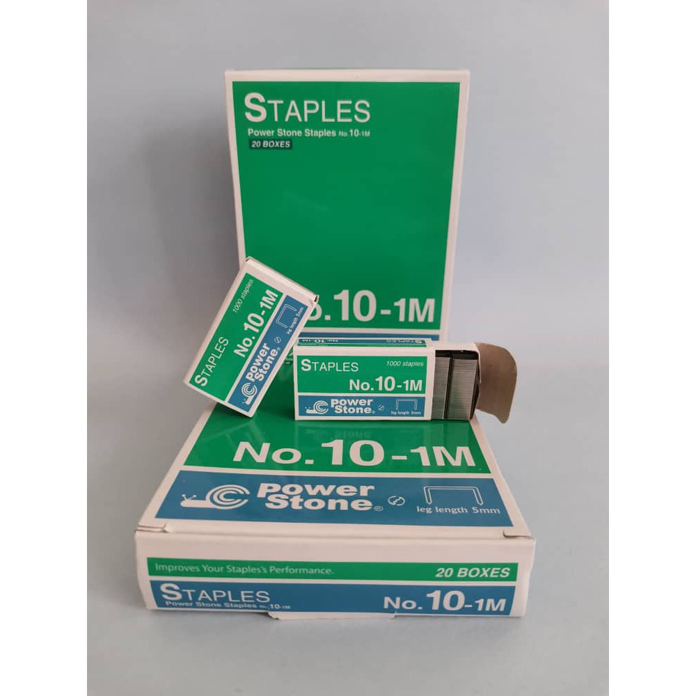 POWER STONE NO.10-1M STAPLES (20 small boxes) | Shopee Malaysia