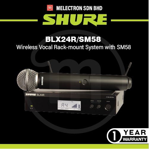 Shure BLX24R/SM58 Wireless Rack-Mount Vocal System with SM58 | Shopee Malaysia