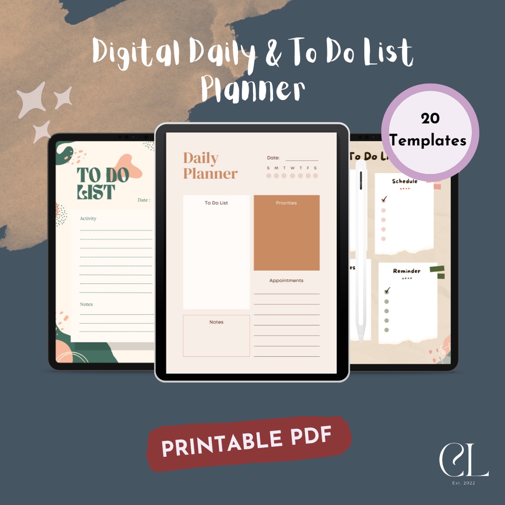 Affordable Digital Planner | Daily Weekly To Do List Checklist Tracker ...