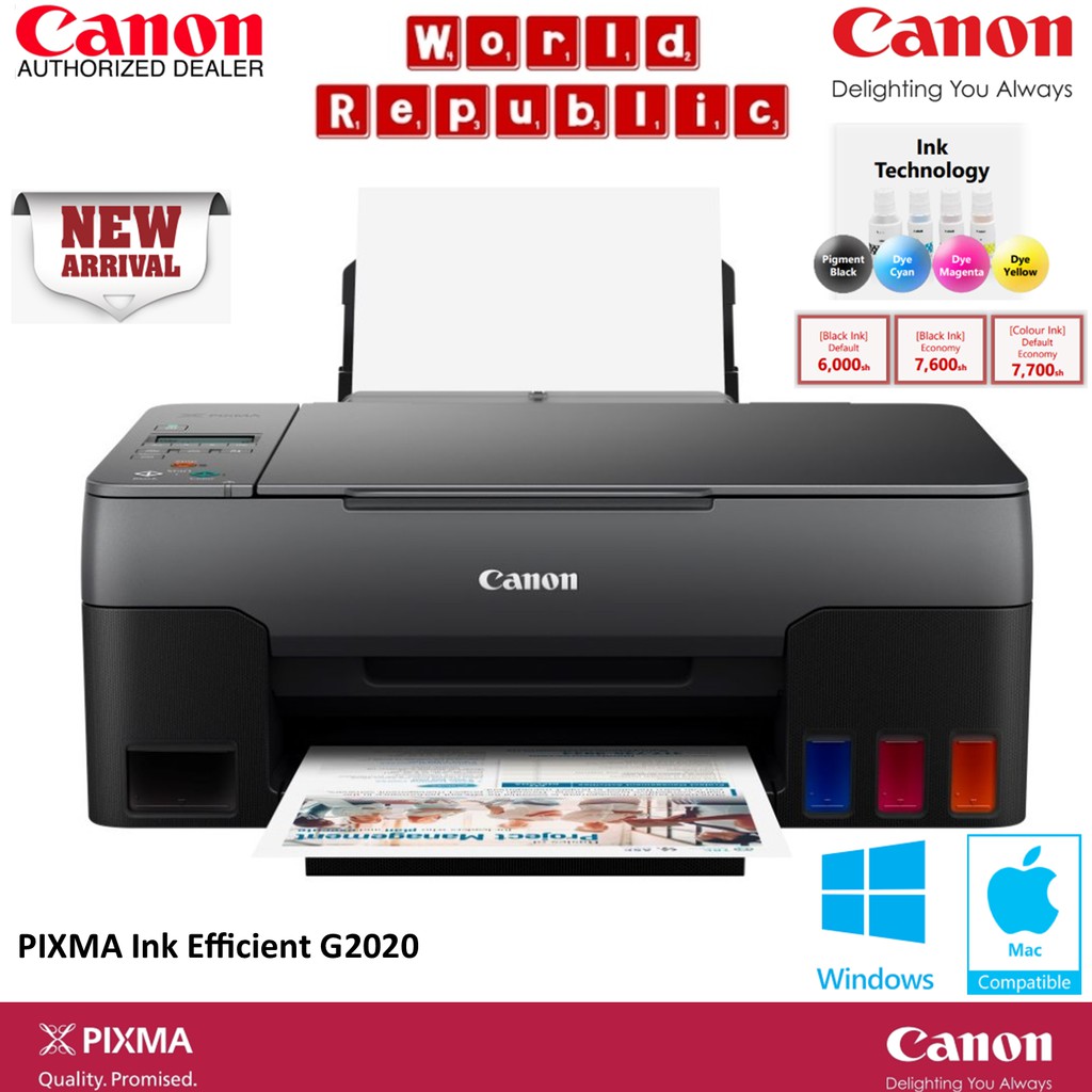 Canon Printer PIXMA G2020 Easy Refillable Ink Tank, All-In-One Printer ...
