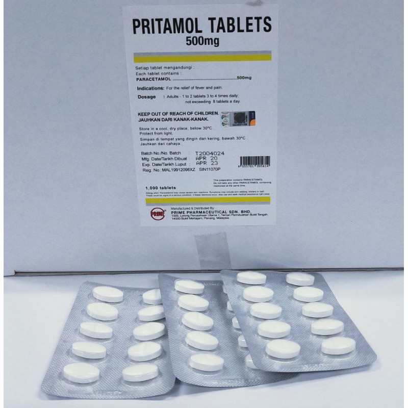 [10’s X 3] Pritamol Tablets 500mg | Paracetamol | Shopee Malaysia