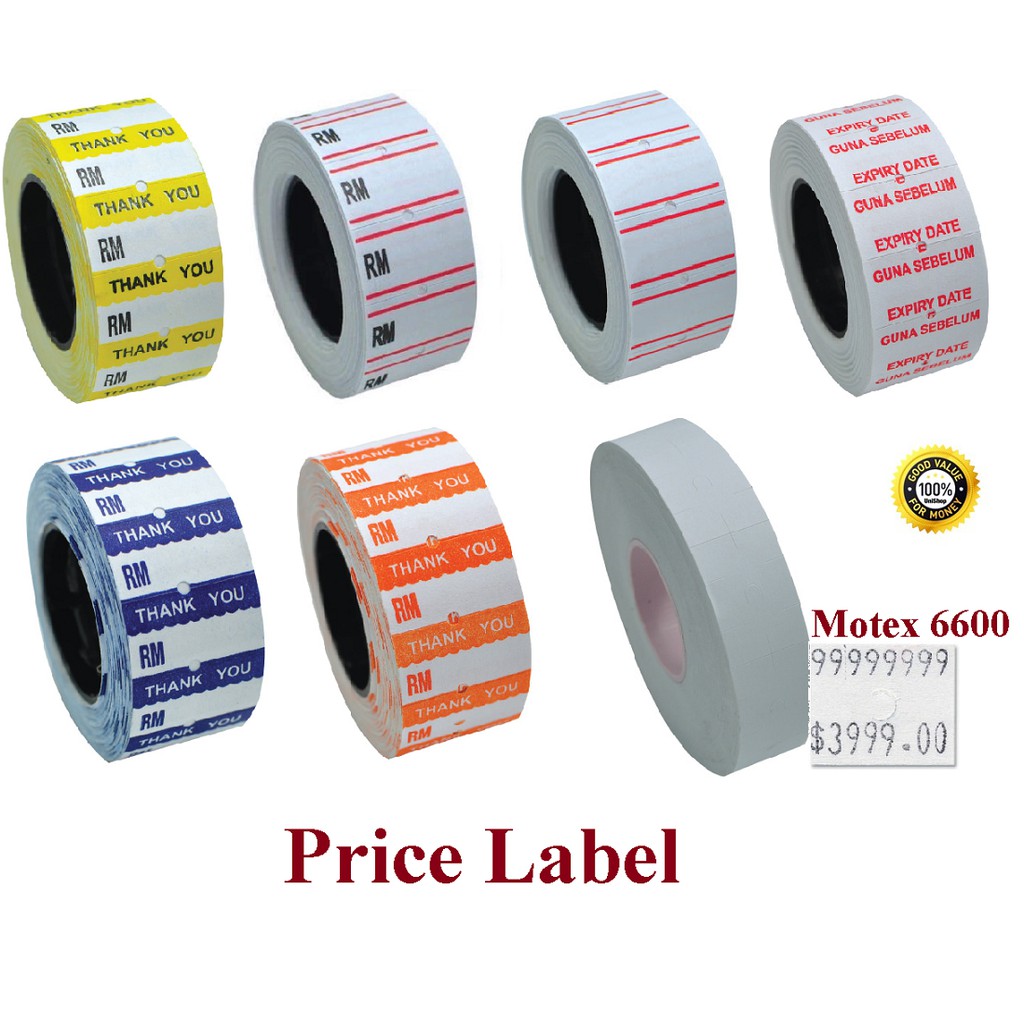 Price Label Sticker 2 Rolls RM Price Expire Thank You Sticker (800 ...
