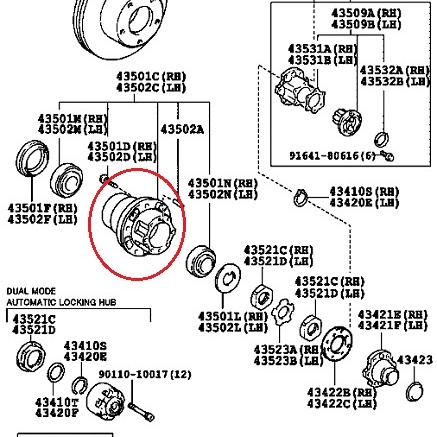 TOYOTA LAND CRUISER FRONT AXLE, RH & LH HUB SUB-ASSY | Shopee Malaysia