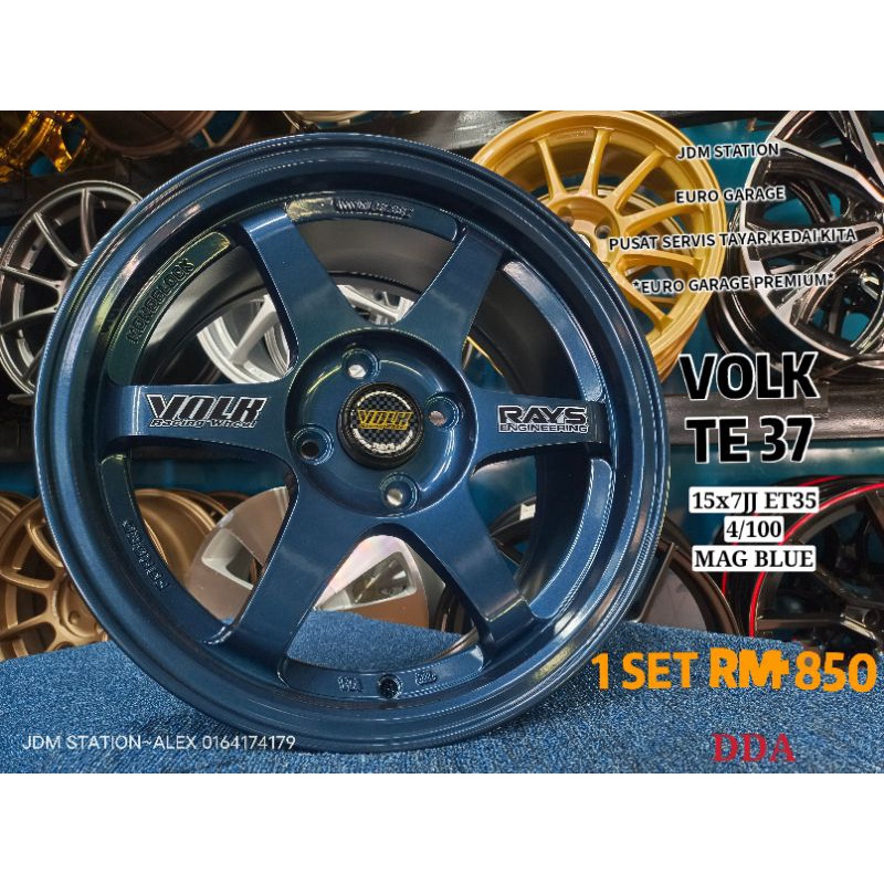 READY STOCK SPORT RIM BARU TE37 MAG BLUE BLM FLX VIOS MYVI | Shopee ...