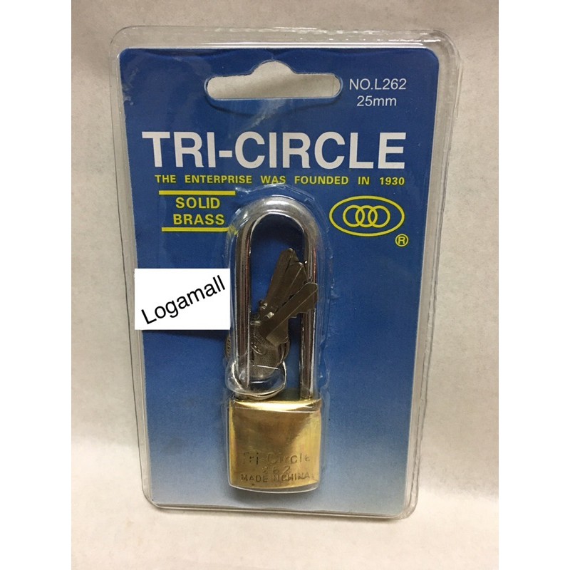 TRI-CIRCLE Brass Padlock - Long Shackle 25mm | Shopee Malaysia