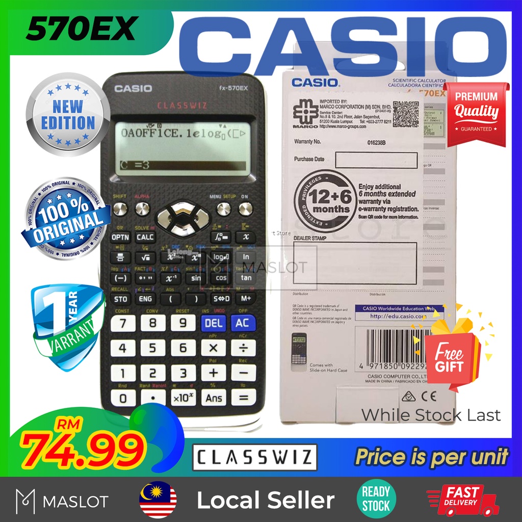 CASIO fx-570EX Scientific Calculator | Shopee Malaysia