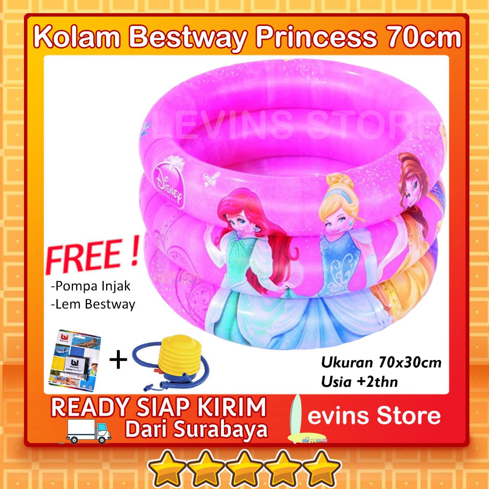 Bestway Baby Pool 70cm 3ring Princess Small Tub Spa Baby Steps Original ...