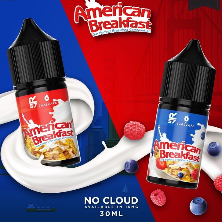Original 🇮🇩 american breakfast no cloud 15mg pod compatible 30ml!!🔥 ...