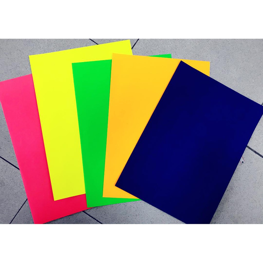 FLUORESCENT COLOUR A4 STICKER PAPER 30 PCS/PACK | Shopee Malaysia