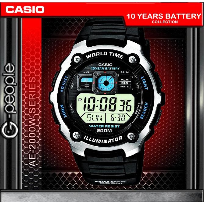 CASIO AE-2000W-1AV / AE-2000W-1A / AE-2000W 200M WR WATCH 100% ORIGINAL ...