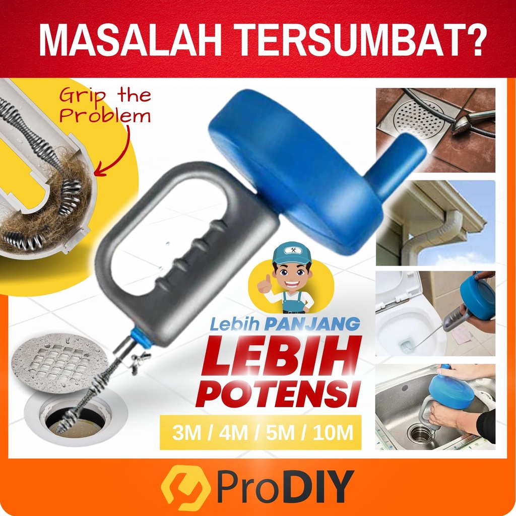 PRODIY Drain Unblocker Flexible Rod Auger Snake Rod Drain Unclogged ...