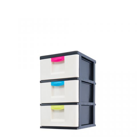 1order per 1unit Century 3 Tier Plastic Drawer Plastic Cabinet Storage ...