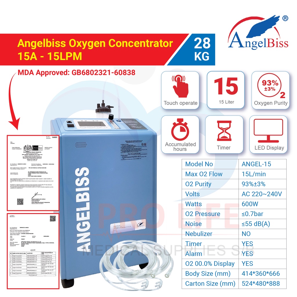 Angelbiss Oxygen Concentrator 15A - 15LPM | Shopee Malaysia