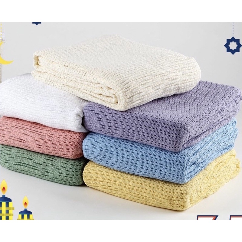 Hospital Blanket Selimut Cotton Kain Sedap 100% (QUEEN SIZE) | Shopee ...