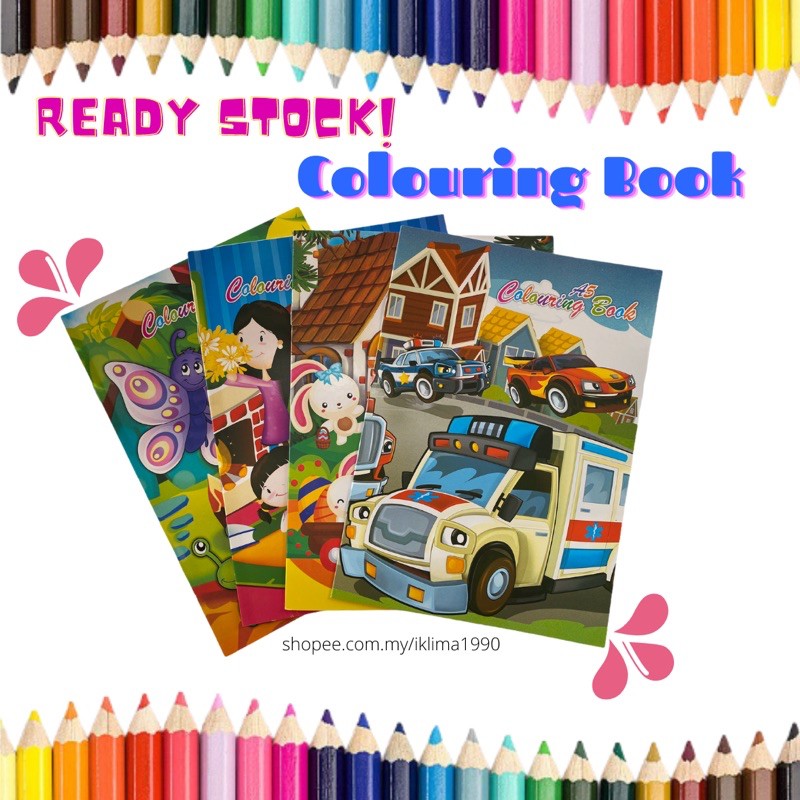 Buku Mewarna / Colouring Book A5 cartoon kids fun 16 muka surat ...