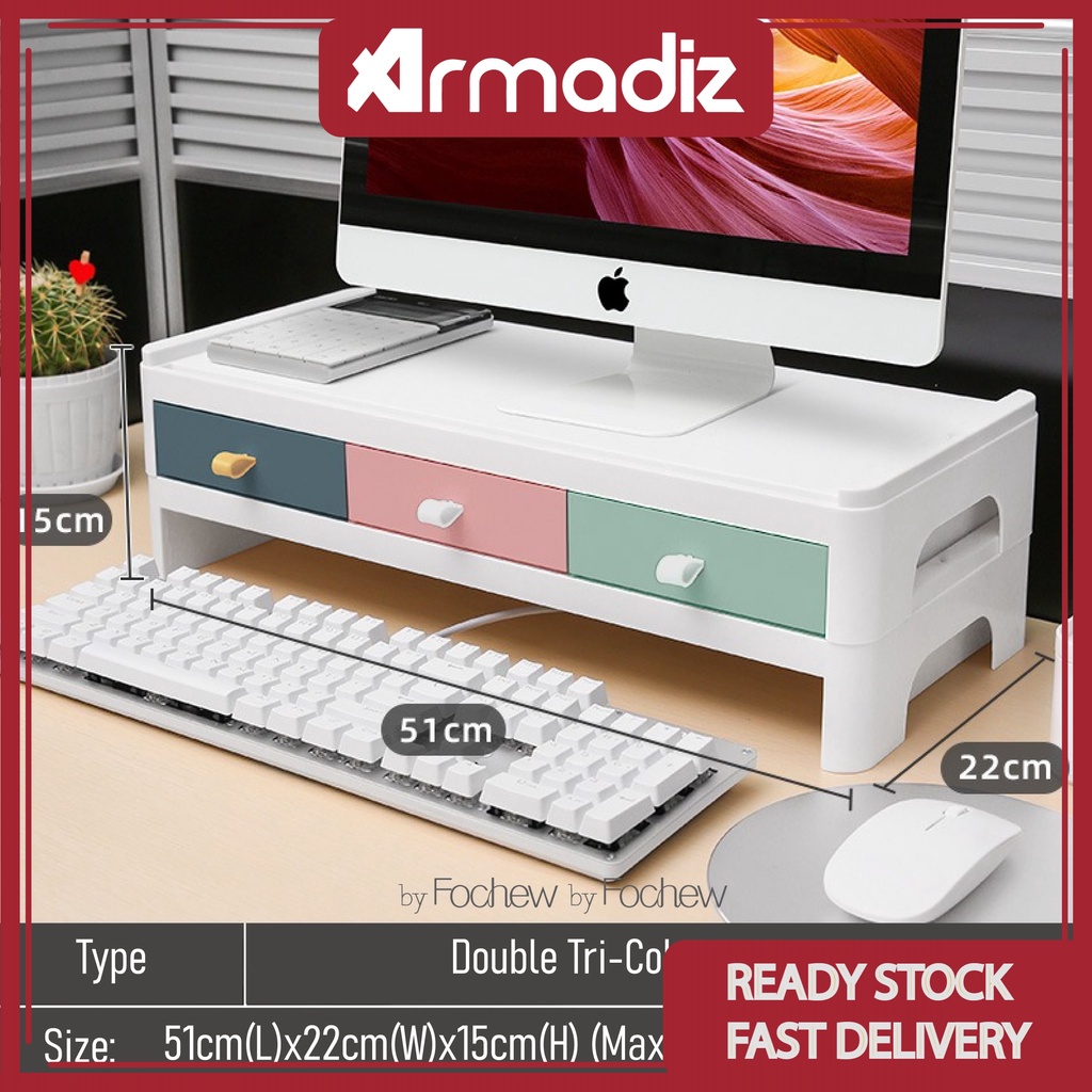 AMZ Monitor Stand Riser Computer/Laptop Stand Table Top Eye Level ...