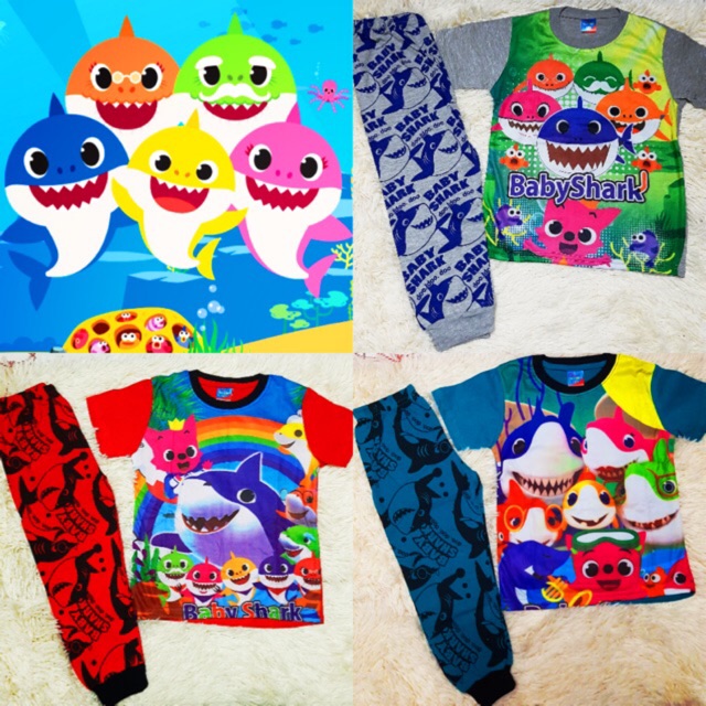 💥From MALAYSIA💥💥HOT SALE💥Baby shark pyjamas clear stock baju tidur ...