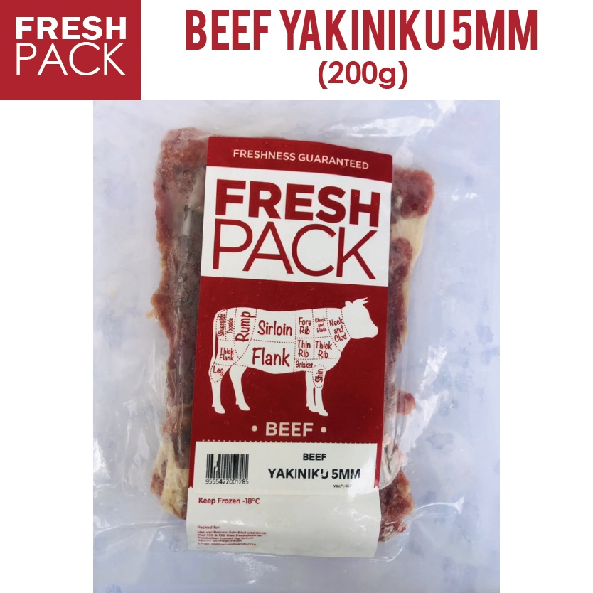 Daging Lembu/Beef Yakiniku 5mm (200g) Fresh Pack | Shopee Malaysia