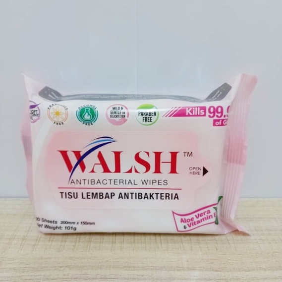 Aloe Vera & Vitamin E, Alcohol Free Walsh Antibacterial Tissue Wipes ...