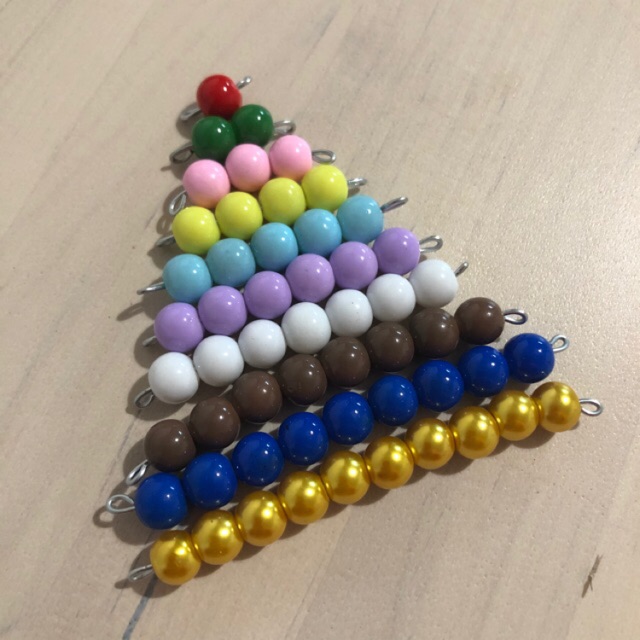 Montessori Short Bead Stairs (SBS) / Montessori Math Beads, Learning ...