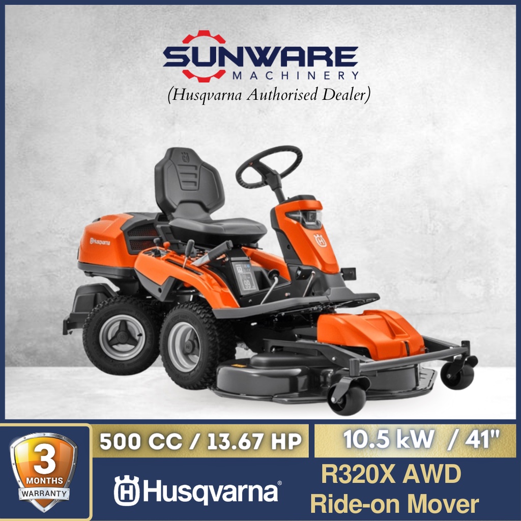 HUSQVARNA R320X AWD Ride On Mower Rider (All Wheel Drive) | Shopee Malaysia