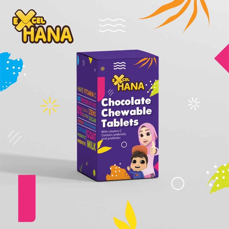 VITAMIN MINDA EXCEL HANA (CHOCOLATE TABLTES) | Shopee Malaysia