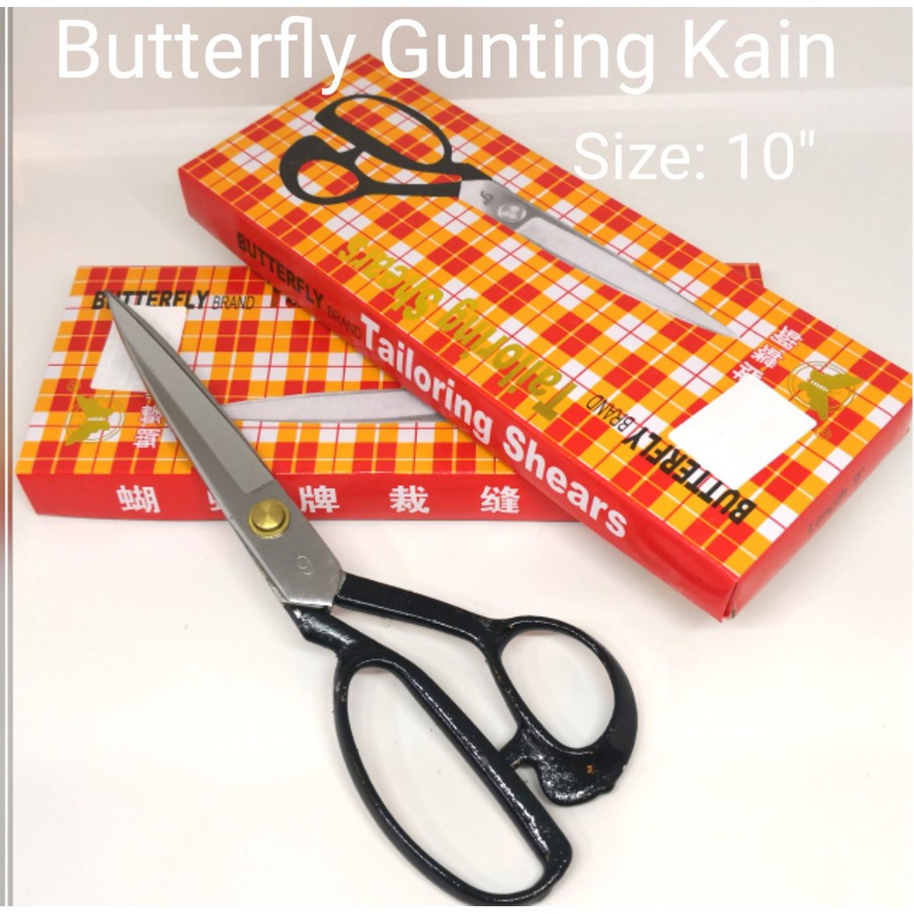 10" Gunting Kain Butterfly/ Scissors Tailoring | Shopee Malaysia