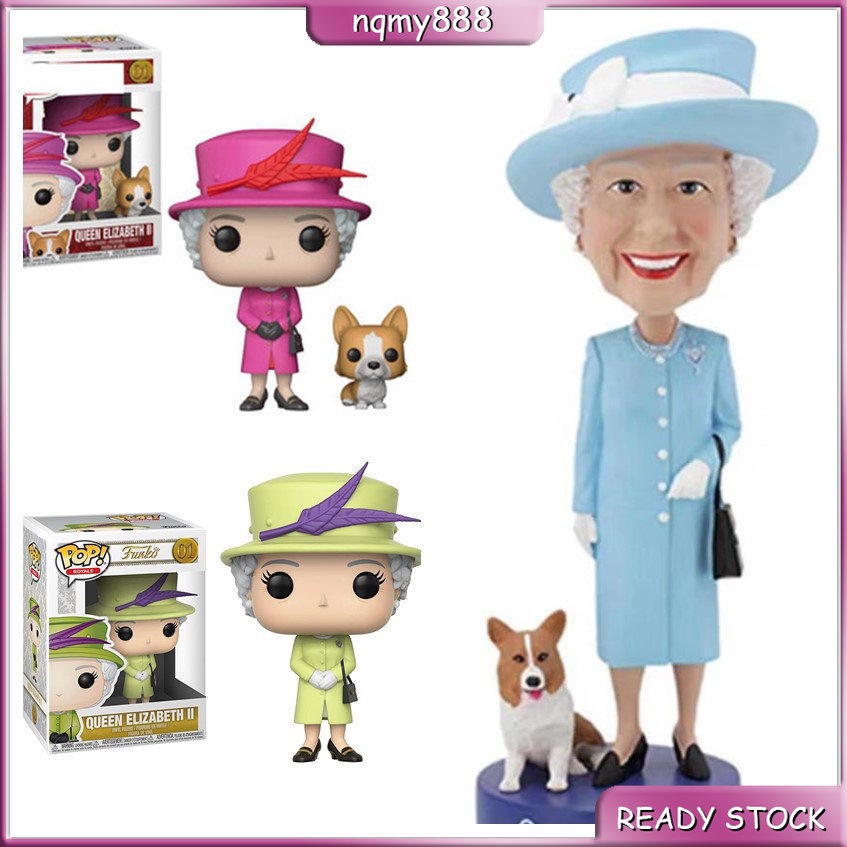 Funko Pop Queen Elizabeth II 01# Corgi Figures Collection Queen ...