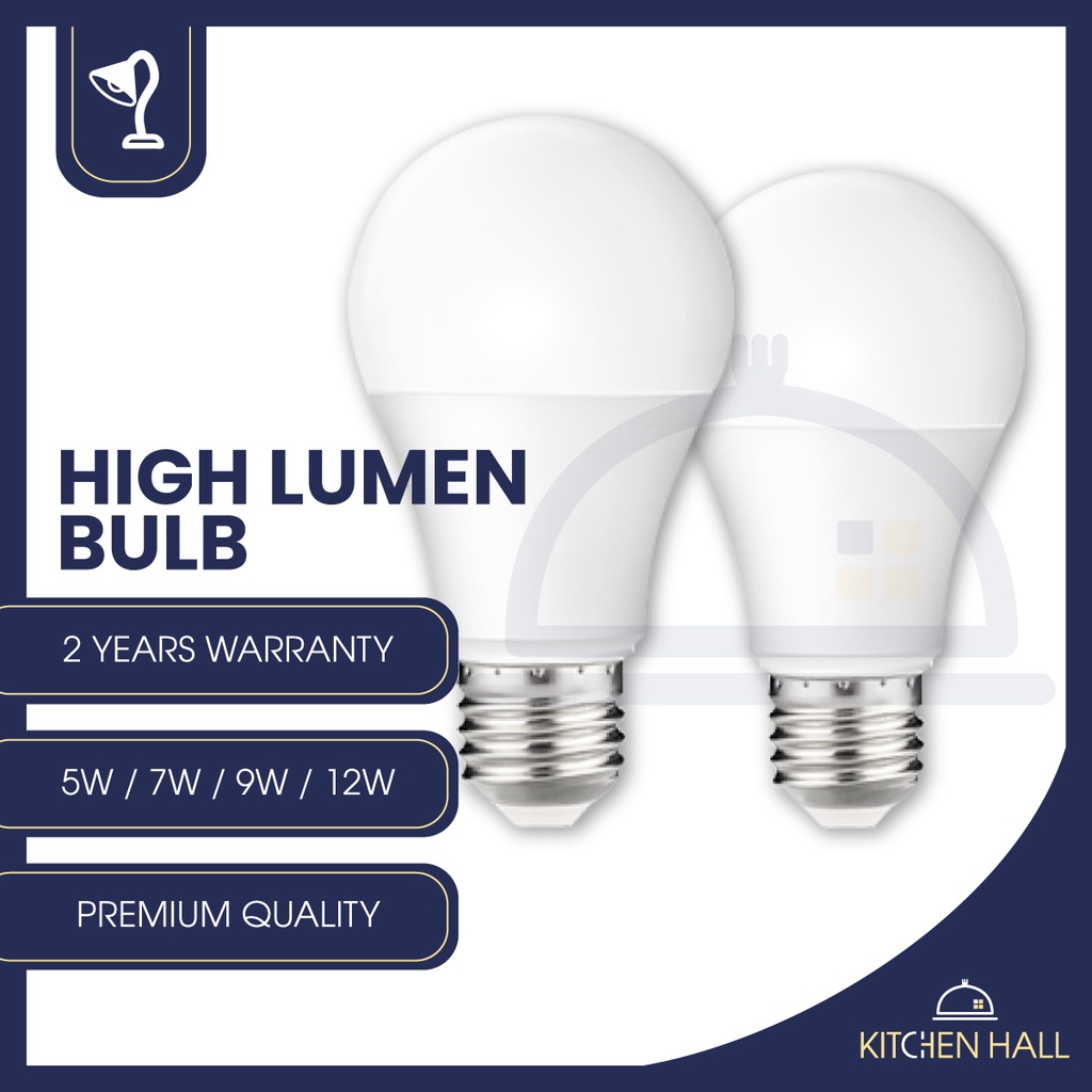 KH_ LED Mentol E27 Bulb 5W 7W 9W 12W Lampu Energy Saving Table Lamp ...