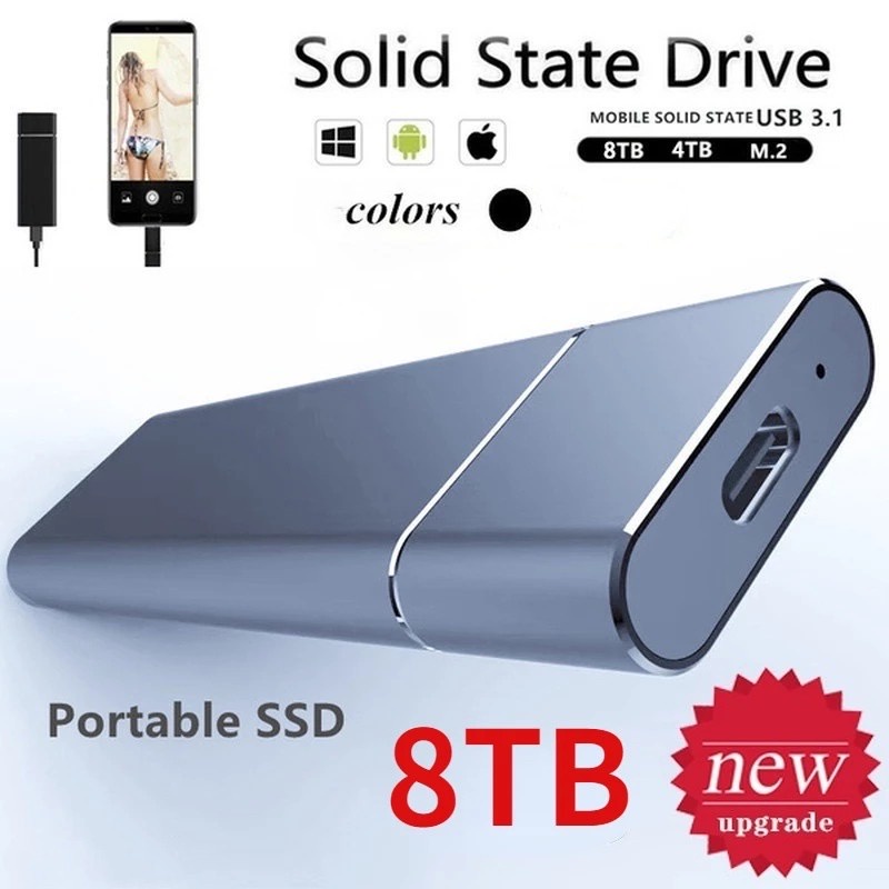 SSD External Hard Disk Drive 16TB USB3.1 Hard Disk Portable 8TB Portable Hard Drive 4TB ...