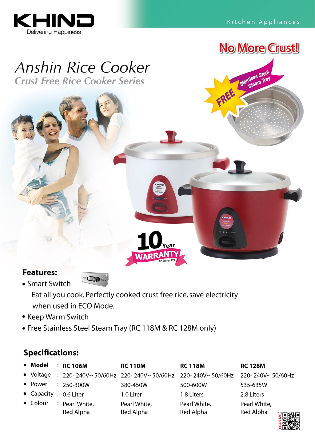 Khind Anshin Smart Rice Cooker RC128M (Random Colour) | Shopee Malaysia