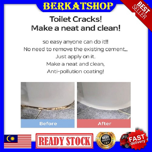 Toilet Bowl Trim Tile Joint Repair Coating Powder / Untuk Baiki Mangkuk ...