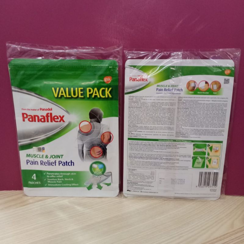 PANAFLEX MUSCLE & PAIN RELIEF PATCH 4S (EXP: 2024) | Shopee Malaysia