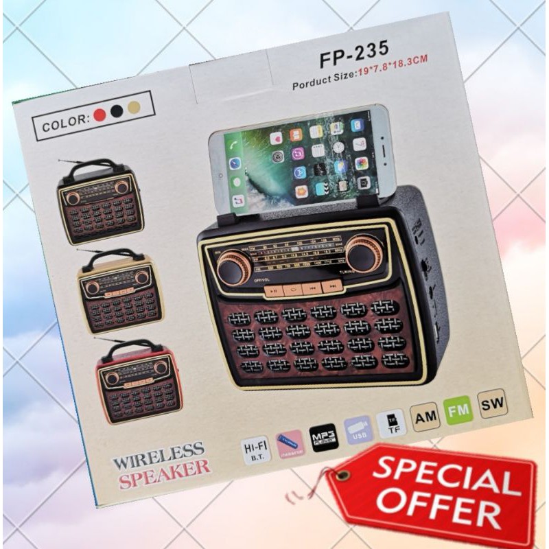 WIRELESS SPEAKER HI-FI MP3 PLAYER FM AM SW | Shopee Malaysia