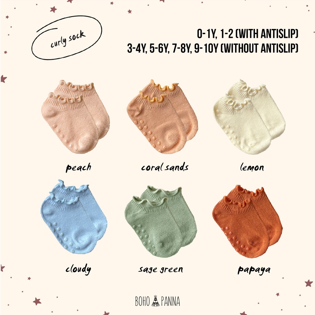 BOHOPANNA - Curly Socks Set 3 Pieces | Stokin Baby | Baby Socks ...