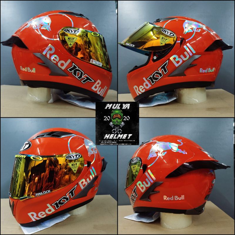 Full Face KYT Falcon Solid Red Helmet