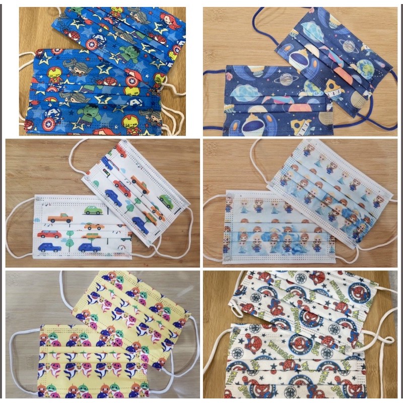 Kids disposable cartoon design face mask 10pcs pack | Shopee Malaysia