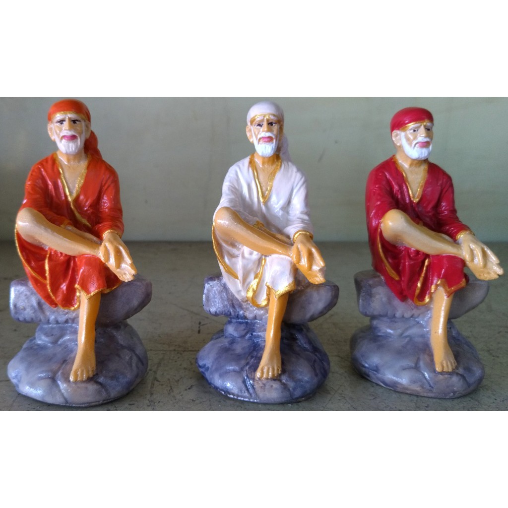 Shirdi Sai Baba Sitting Statue Small/4.5 Inch Shirdi Sai Baba | Shopee ...