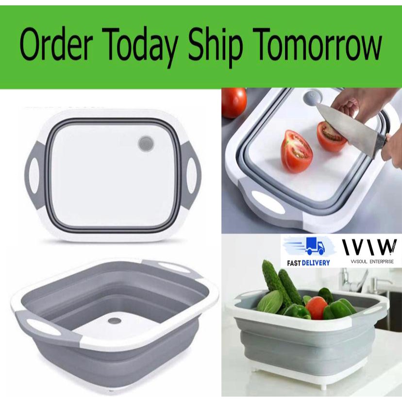 Ready Stock /Foldable Multi Function Chop Board /Wash Basin With Drain ...