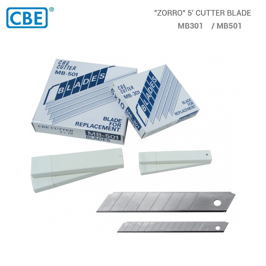 CBE MB301/MB501 ZORRO Cutter Blade 9mm / 18mm Refill For Big and small ...