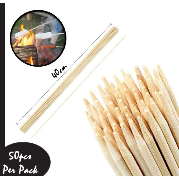 [Ready Stock] 40cm Bamboo Skewer [ 50pcs ] Lidi Sate / Satey / Bamboo ...