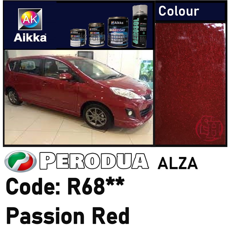 PERODUA ALZA Passion Red R68** Crystal /Aikka Oem Factory Colour ...