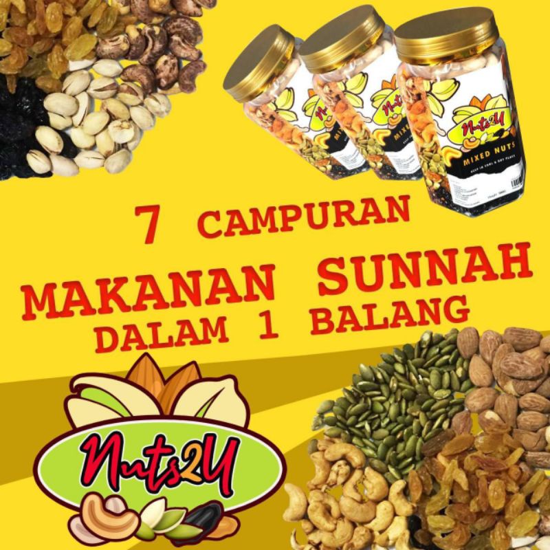 NUTS2U MIXED NUTS SNEK SIHAT 500gm | Shopee Malaysia