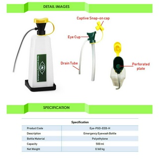 Proguard Emergency Eyewash Bottle EEB-H 500ml Polyethylene Industrial ...